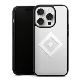 DeinDesign iPhone 15 Pro Handy Gallery Case Handyh&uuml;lle 9H Geh&auml;rtetes Glas R&uuml;ckseite H&uuml;lle Hsv Hamburger Sv Coat Of Arms Gallery Case
