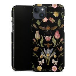 DeinDesign iPhone 14 Plus Handy Premium Case Smartphone Handyh&uuml;lle Schutzh&uuml;lle gl&auml;nzend Flower Wreath Bee Blossom Premium Case