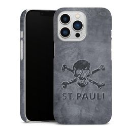 DeinDesign iPhone 13 Pro Handy Premium Case Smartphone Handyh&uuml;lle Schutzh&uuml;lle matt Logo Fc St. Pauli Concrete Premium Case