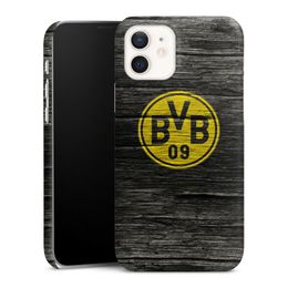 DeinDesign iPhone 12 Handy Premium Case Smartphone Handyh&uuml;lle Schutzh&uuml;lle matt Wooden Look Bvb Borussia Dortmund Premium Case