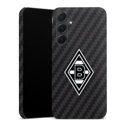 DeinDesign Galaxy A55 5G Handy Premium Case Smartphone Handyh&uuml;lle Schutzh&uuml;lle matt Borussia M&ouml;nchengladbach Carbon Gladbach Premium Case