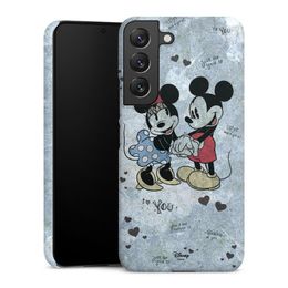 DeinDesign Galaxy S22 Handy Premium Case Smartphone Handyh&uuml;lle Schutzh&uuml;lle gl&auml;nzend Vintage Disney Premium Case