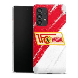 DeinDesign Galaxy A53 5G Handy Premium Case Smartphone Handyh&uuml;lle Schutzh&uuml;lle matt 1. Fc Union Berlin Logo Official Licensed Product Premium Case
