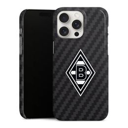 DeinDesign iPhone 15 Pro Max Handy Premium Case Smartphone Handyh&uuml;lle Schutzh&uuml;lle gl&auml;nzend Borussia M&ouml;nchengladbach Carbon Gladbach Premium Case