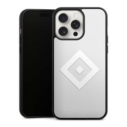 DeinDesign iPhone 15 Pro Max Handy Gallery Case Handyh&uuml;lle 9H Geh&auml;rtetes Glas R&uuml;ckseite H&uuml;lle Hsv Hamburger Sv Coat Of Arms Gallery Case