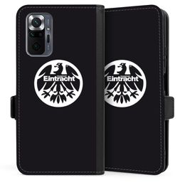 DeinDesign Xiaomi Redmi Note 10 Pro Handy Klapph&uuml;lle Handyh&uuml;lle aus Kunst Leder schwarz Flip Case Logo Eintracht Frankfurt Eagle Sideflip mit langer Lasche