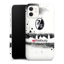 DeinDesign iPhone 12 Handy Premium Case Smartphone Handyh&uuml;lle Schutzh&uuml;lle matt Skyline Sc Freiburg Logo Premium Case