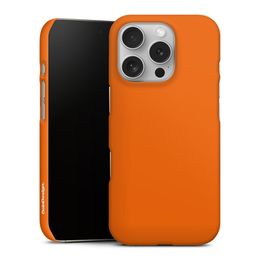 DeinDesign iPhone 16 Pro Handy Premium Case Smartphone Handyh&uuml;lle Schutzh&uuml;lle matt Orange Unicoloured Colour Premium Case