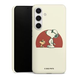 DeinDesign Galaxy S24 Handy Premium Case Smartphone Handyh&uuml;lle Schutzh&uuml;lle gl&auml;nzend Snoopy Official Licensed Product Kindheit Premium Case