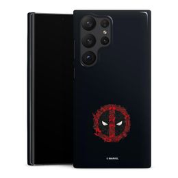 DeinDesign Galaxy S23 Ultra Handy Premium Case Smartphone Handyh&uuml;lle Schutzh&uuml;lle gl&auml;nzend Logo Marvel Deadpool Premium Case