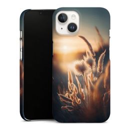 DeinDesign iPhone 14 Handy Premium Case Smartphone Handyh&uuml;lle Schutzh&uuml;lle matt Sun Pampasgras Nature Premium Case