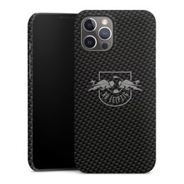 DeinDesign iPhone 12 Pro Max Handy Premium Case Smartphone Handyh&uuml;lle Schutzh&uuml;lle matt Rb Leipzig Carbon Metallic Look Premium Case