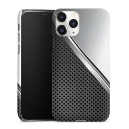 DeinDesign iPhone 11 Pro Handy Premium Case Smartphone Handyh&uuml;lle Schutzh&uuml;lle matt Carbon Steel Metall Premium Case