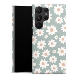 DeinDesign Galaxy S23 Ultra Handy Premium Case Smartphone Handyh&uuml;lle Schutzh&uuml;lle gl&auml;nzend Daisy Muster Flowers Premium Case