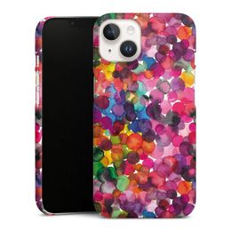 DeinDesign iPhone 14 Handy Premium Case Smartphone Handyh&uuml;lle Schutzh&uuml;lle matt Water Colour Colourful Points Premium Case