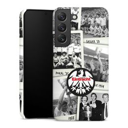 DeinDesign Galaxy S22 Handy Premium Case Smartphone Handyh&uuml;lle Schutzh&uuml;lle matt Retro Official Licensed Product Eintracht Frankfurt Premium Case