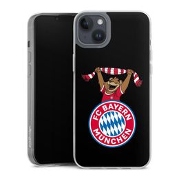 DeinDesign iPhone 14 Plus Handy Silikon H&uuml;lle Case transparent Handyh&uuml;lle Bernie Official Licensed Product Fc Bayern M&uuml;nchen Silikon Case