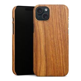 DeinDesign iPhone 15 Plus Handy Premium Case Smartphone Handyh&uuml;lle Schutzh&uuml;lle gl&auml;nzend Larch Wood Wooden Look Premium Case