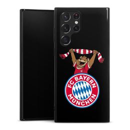 DeinDesign Galaxy S22 Ultra Handy Silikon H&uuml;lle Case schwarz Handyh&uuml;lle Bernie Official Licensed Product Fc Bayern M&uuml;nchen