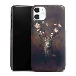 DeinDesign iPhone 11 Handy Premium Case Smartphone Handyh&uuml;lle Schutzh&uuml;lle gl&auml;nzend Rehe Reindeer Flowers Premium Case