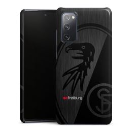 DeinDesign Galaxy S20 FE Handy Premium Case Smartphone Handyh&uuml;lle Schutzh&uuml;lle gl&auml;nzend Metallic Look Sc Freiburg Official Licensed Product Premium Case