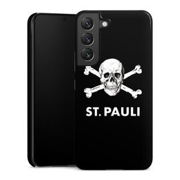 DeinDesign Galaxy S22 Handy Premium Case Smartphone Handyh&uuml;lle Schutzh&uuml;lle gl&auml;nzend Totenkopf Fc St. Pauli Official Licensed Product Premium Case