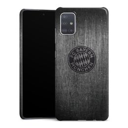 DeinDesign Galaxy A51 Handy Premium Case Smartphone Handyh&uuml;lle Schutzh&uuml;lle gl&auml;nzend Fcb Metallic Look Fc Bayern M&uuml;nchen Premium Case