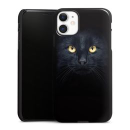 DeinDesign iPhone 11 Handy Premium Case Smartphone Handyh&uuml;lle Schutzh&uuml;lle gl&auml;nzend Black Eye Cat Premium Case