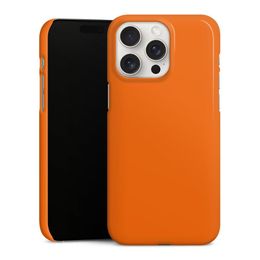 DeinDesign iPhone 15 Pro Max Handy Premium Case Smartphone Handyh&uuml;lle Schutzh&uuml;lle gl&auml;nzend Orange Unicoloured Colour Premium Case