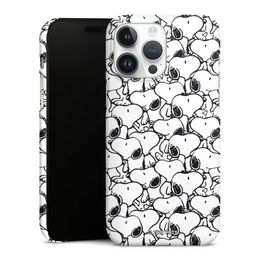 DeinDesign iPhone 14 Pro Max Handy Premium Case Smartphone Handyh&uuml;lle Schutzh&uuml;lle matt Peanuts Snoopy Muster Premium Case