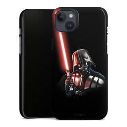 DeinDesign iPhone 14 Plus Handy Premium Case Smartphone Handyh&uuml;lle Schutzh&uuml;lle gl&auml;nzend Merchandise Darth Vader Star Wars Premium Case
