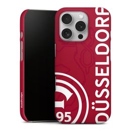 DeinDesign iPhone 16 Pro Handy Premium Case Smartphone Handyh&uuml;lle Schutzh&uuml;lle matt Lettering F95 Fortuna D&uuml;sseldorf Premium Case