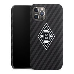 DeinDesign iPhone 12 Pro Max Handy Premium Case Smartphone Handyh&uuml;lle Schutzh&uuml;lle matt Borussia M&ouml;nchengladbach Carbon Gladbach Premium Case
