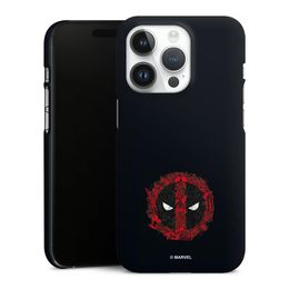 DeinDesign iPhone 14 Pro Handy Premium Case Smartphone Handyh&uuml;lle Schutzh&uuml;lle matt Logo Marvel Deadpool Premium Case