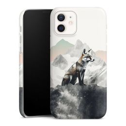 DeinDesign iPhone 12 Handy Premium Case Smartphone Handyh&uuml;lle Schutzh&uuml;lle gl&auml;nzend Nature Mountain Fox Premium Case