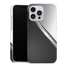 DeinDesign iPhone 13 Pro Handy Premium Case Smartphone Handyh&uuml;lle Schutzh&uuml;lle matt Steel Metall Carbon Premium Case