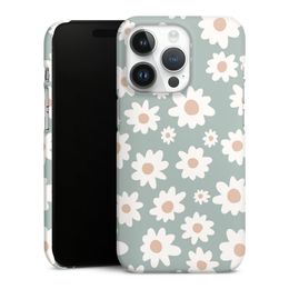 DeinDesign iPhone 14 Pro Handy Premium Case Smartphone Handyh&uuml;lle Schutzh&uuml;lle matt Daisy Muster Flowers Premium Case
