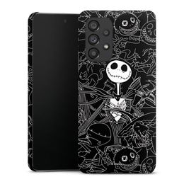 DeinDesign Galaxy A53 5G Handy Premium Case Smartphone Handyh&uuml;lle Schutzh&uuml;lle gl&auml;nzend Nightmare Before Christmas Halloween Disney Premium Case