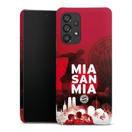 DeinDesign Galaxy A53 5G Handy Premium Case Smartphone Handyh&uuml;lle Schutzh&uuml;lle matt Fc Bayern M&uuml;nchen Fcb Mia San Mia Premium Case