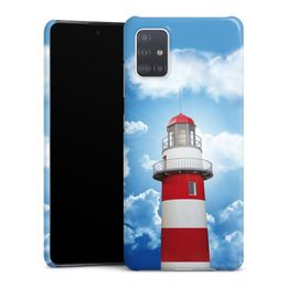 DeinDesign Galaxy A51 Handy Premium Case Smartphone Handyh&uuml;lle Schutzh&uuml;lle gl&auml;nzend Cloud Lighthouse Sky Premium Case