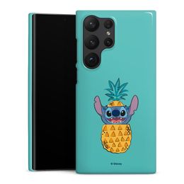 DeinDesign Galaxy S23 Ultra Handy Premium Case Smartphone Handyh&uuml;lle Schutzh&uuml;lle gl&auml;nzend Disney Lilo & Stitch Pineapple Premium Case
