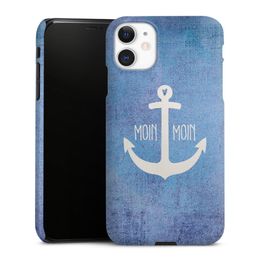 DeinDesign iPhone 11 Handy Premium Case Smartphone Handyh&uuml;lle Schutzh&uuml;lle matt Anchor Maritim Blue Premium Case