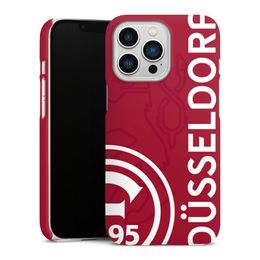 DeinDesign iPhone 13 Pro Handy Premium Case Smartphone Handyh&uuml;lle Schutzh&uuml;lle matt Lettering F95 Fortuna D&uuml;sseldorf Premium Case