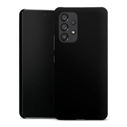 DeinDesign Galaxy A53 5G Handy Premium Case Smartphone Handyh&uuml;lle Schutzh&uuml;lle matt Unicoloured Black Colour Premium Case
