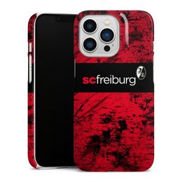 DeinDesign iPhone 13 Pro Handy Premium Case Smartphone Handyh&uuml;lle Schutzh&uuml;lle gl&auml;nzend Official Licensed Product Sc Freiburg Logo Premium Case