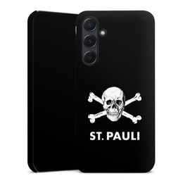 DeinDesign Galaxy A55 5G Handy Premium Case Smartphone Handyh&uuml;lle Schutzh&uuml;lle matt Totenkopf Fc St. Pauli Official Licensed Product Premium Case
