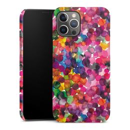 DeinDesign iPhone 12 Pro Max Handy Premium Case Smartphone Handyh&uuml;lle Schutzh&uuml;lle matt Water Colour Colourful Points Premium Case