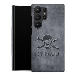DeinDesign Galaxy S23 Ultra Handy Premium Case Smartphone Handyh&uuml;lle Schutzh&uuml;lle matt Logo Fc St. Pauli Concrete Premium Case
