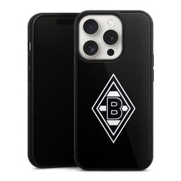 DeinDesign iPhone 15 Pro Handy Gallery Case Handyh&uuml;lle 9H Geh&auml;rtetes Glas R&uuml;ckseite H&uuml;lle Borussia M&ouml;nchengladbach Gladbach Coat Of Arms Gallery Case