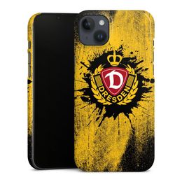 DeinDesign iPhone 14 Plus Handy Premium Case Smartphone Handyh&uuml;lle Schutzh&uuml;lle gl&auml;nzend Official Licensed Product Soccer Sg Dynamo Dresden Premium Case
